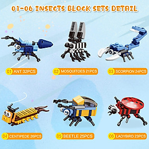 JOYPRO Mini Building Blocks Sets, 12 Small Animals Building Blocks Valentines Gifts Party Favor for Kids, Valentine Gift Exchange for Kids Boys Girls, Valentine Classroom Gifts Party Favors (12 Boxes)