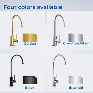 Waterdrop Polished Chrome Filtered Water Faucet, Drinking Water Faucet, Reverse Osmosis Faucet, RO Faucet, RO Water Faucet, Water Filter Faucet for Kitchen Sink, Stainless Steel, Lead-Free