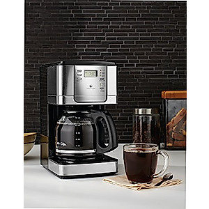 Mr. Coffee 12-Cup Programmable Coffee Maker, Stainless Steel