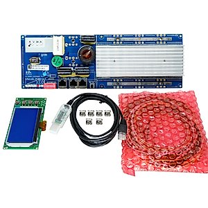 EEL Programmable Smart BMS 16S 48V 100A 150A 200A Support CAN/RS485 Inverter Lifepo4 Batteries Protection Board (48V 16S 150A+LCD Screen)
