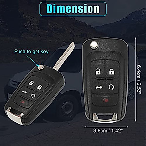 X AUTOHAUX 315MHz 46 Chip OHT01060512 Replacement Keyless Entry Remote Car Key Fob for Chevy Camaro Cruze Sonic Malibu Equinox for GMC Terrain for Buick Regal Lacrosse 11-16 5 Buttons