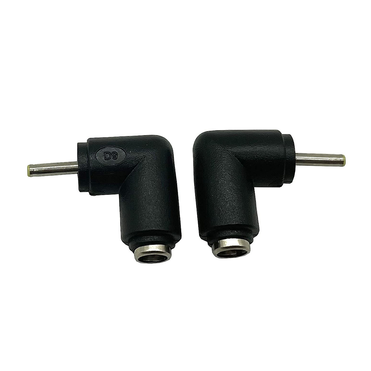Dafensoy DC Barrel Power Jack Charging Cable Connector, 90 Degree Angle DC5.5 x 2.1 Female to 2.5 x 0.7 Male Adapter, Used for Notebook Computers, Tablet Computers, LED Lights, Routers, etc (2-Pack)