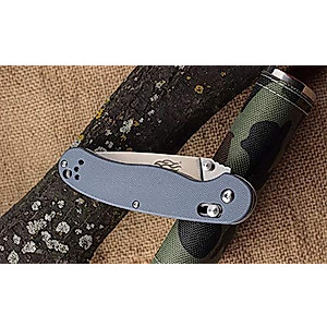 Firebird GANZO Folding Pocket Knife FB727S-GY 440C Stainless Steel Blade G10 Anti-Slip Handle with Clip Hunting Fishing Camping Gear Outdoor Folder EDC Pocket Knife (Gray)