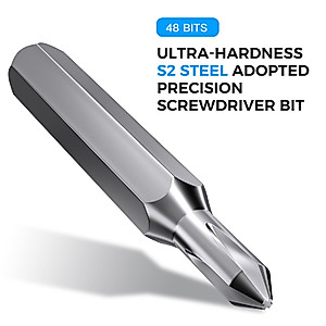 RARTOP Screwdriver - 51 in 1 Screwdriver Set with 48Pcs Mini Screwdriver Bits, Magnetic Screwdriver Phillips, Slotted, Square, Torx, Hex, Screwdriver Hand Tool Set for Electronics Repair