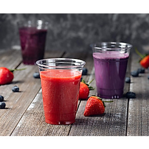 ELEGANT DISPOSABLES [50 Count] 16 Ounce Crystal Clear PET Cups for Iced Coffee, Cold Drinks, Slush, Smoothy's, Slurpee, Party's, Plastic Disposable Cups