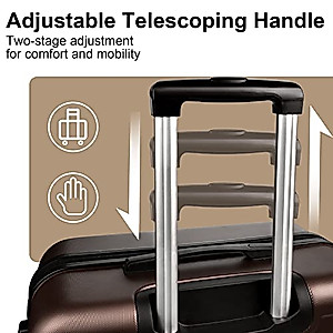 XDDIAS Suitcase Set, Luggage Sets 3 piece Hardside Carry-on luggage with Spinner Wheels 20"/24"/28"