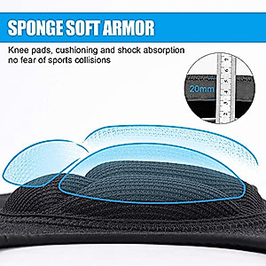 Soudittur Adult Knee Pads for Gardening, Anti-Slip Collision Avoidance Kneepads with Thick EVA Foam, for House Cleaning, Construction Work, Volleyball, Football Dance Knee Sleeve, 1 Pair (Black)