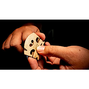 Viotti Violin Bridge 4/4: Finer Grade Solid Maple Violin Bridge, Pre-Cut & Pre-Fitted to Fit Most 4/4 Violins, Crafted by Highly Skilled Experts for Sharper Sound, Volume, Beauty & Clarity