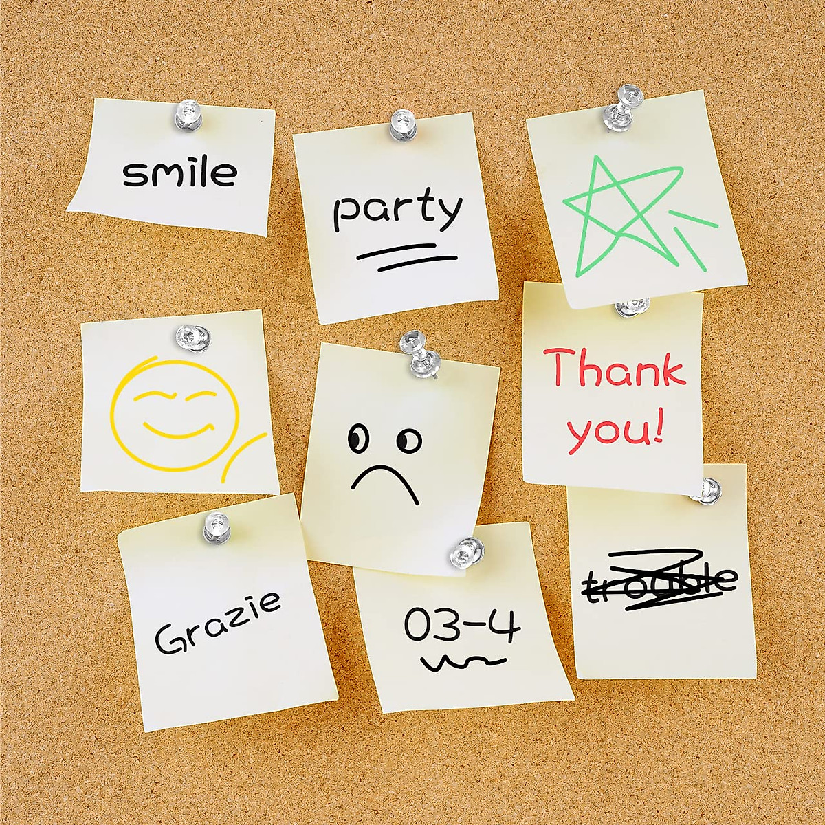 JIKIOU Push Pins Tacks 800 Count in Reusable Box, Standard Clear Thumb Tacks Steel Point and Clear Plastic Head for Wall Corkboard Map Calendar Photo Home Office Craft Projects Plastic Head Steel Pin