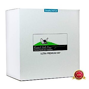 Rabbit Hole Hay Ultra Premium, Hand Packed Medium Timothy Hay for Your Small Pet Rabbit, Chinchilla, or Guinea Pig (40lb)