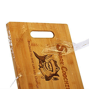 Shark Coochie Charcuterie Cutting Board,Personalized Charcuterie Board,Laser Engraved Bamboo Board,Charcuterie Board for Meat and Cheese (BB, 11‘’)