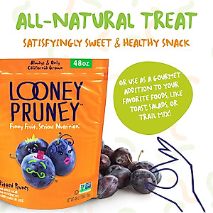 Looney Pruney Pitted Dried Prunes for the Entire Family | Always California-Grown | Kosher | No Added Sugar & No Preservatives (40 oz)