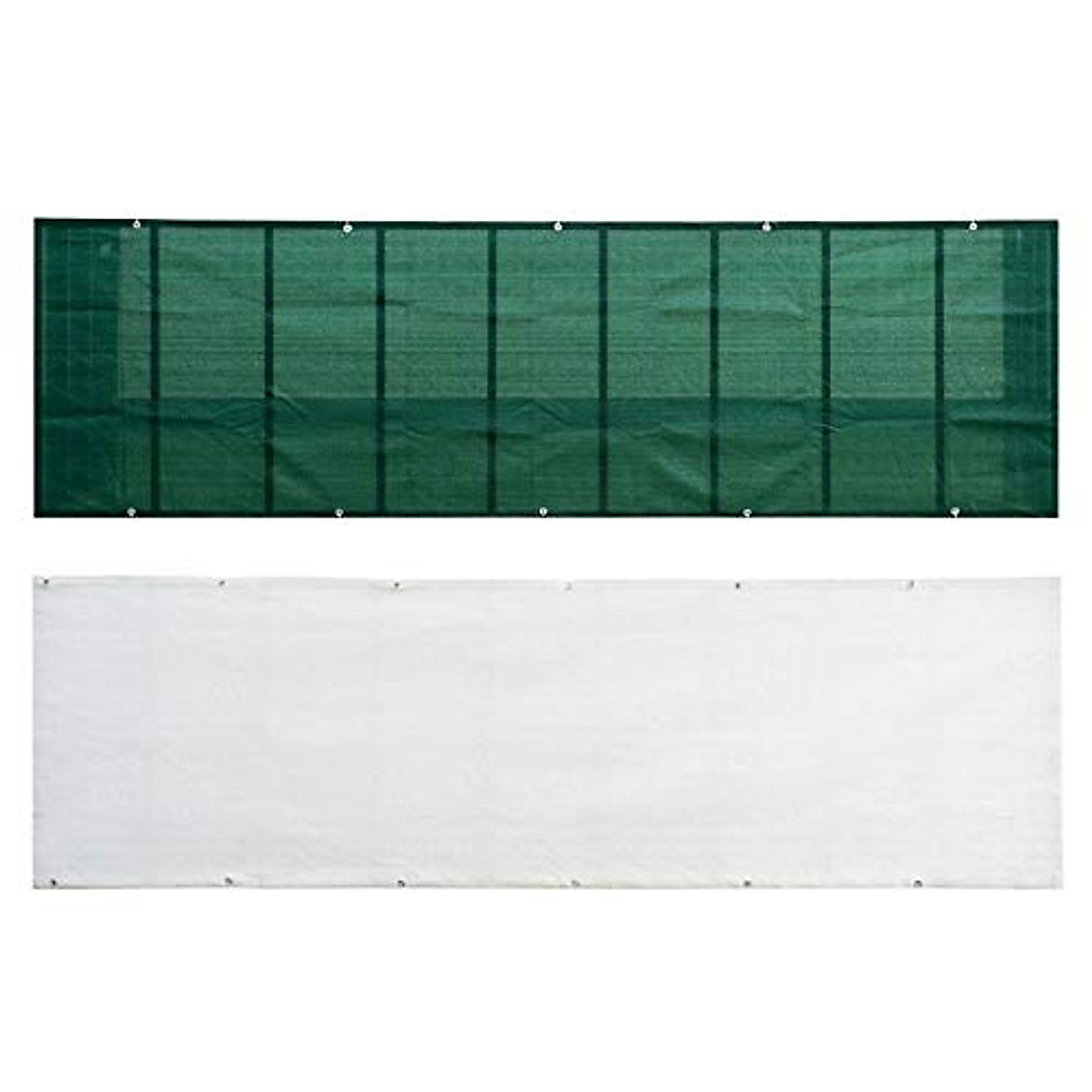 ALXFFBN Balcony Privacy Screen 5 x 0.9 M White Windbreak Net Fence Sunshade Weatherproof HDPE Privacy Protector Balcony Cover with 24 Cable Ties and 66 Ft Rope