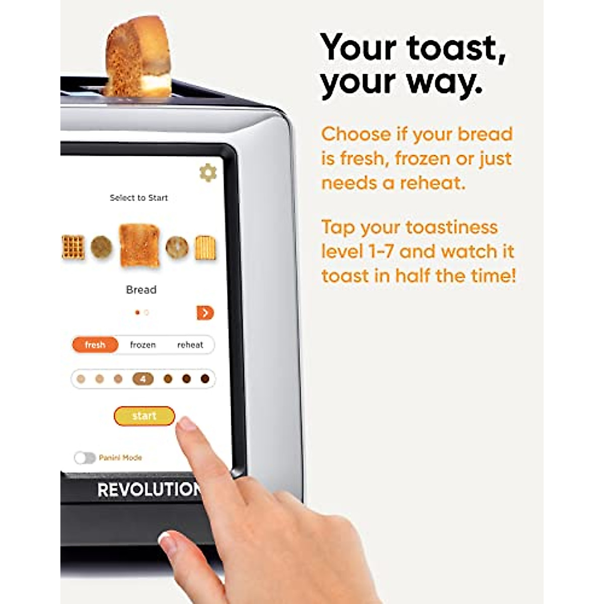 Revolution InstaGLO® R180B Matte Black Toaster + Revolution Panini Press Bundle. Make grilled cheeses, quesadillas, paninis, tuna melts and other sandwiches in your toaster (2 items)