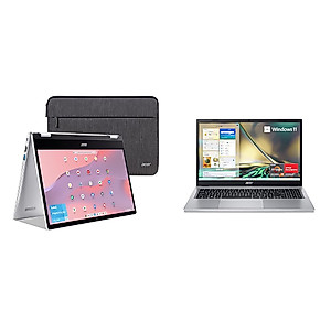 Acer Chromebook Spin 314 Convertible Laptop | Intel Pentium Silver N6000 | 14" HD Corning Gorilla Glass Touch Display | 4GB LPDDR4X | 128GB eMMC | Intel Wi-Fi 6 AX201 | Chrome OS | CP314-1H-P9G7