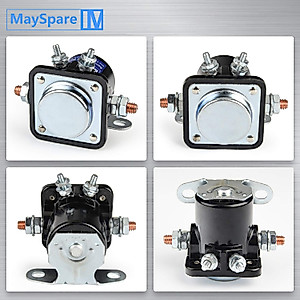 MaySpare Starter Solenoid Relay Sw-3 Fit Ford Jeep Lincoln Mercury 4 Terminal Hot Rod Starter Solenoid Relay Heavy Duty 12V