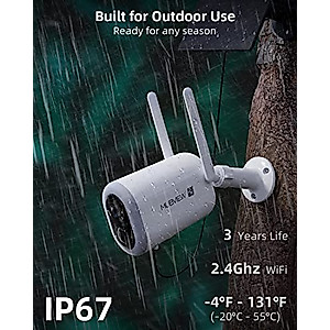 MUBVIEW Solar Security Cameras Wireless Outdoor Floodlight, 2K Outdoor Camera Wireless, Home Security Camera Outdoor, 800 Lumens Light/Siren/14000 Battery/2.4G WiFi/2-Way Talk/IP67/SD/Cloud