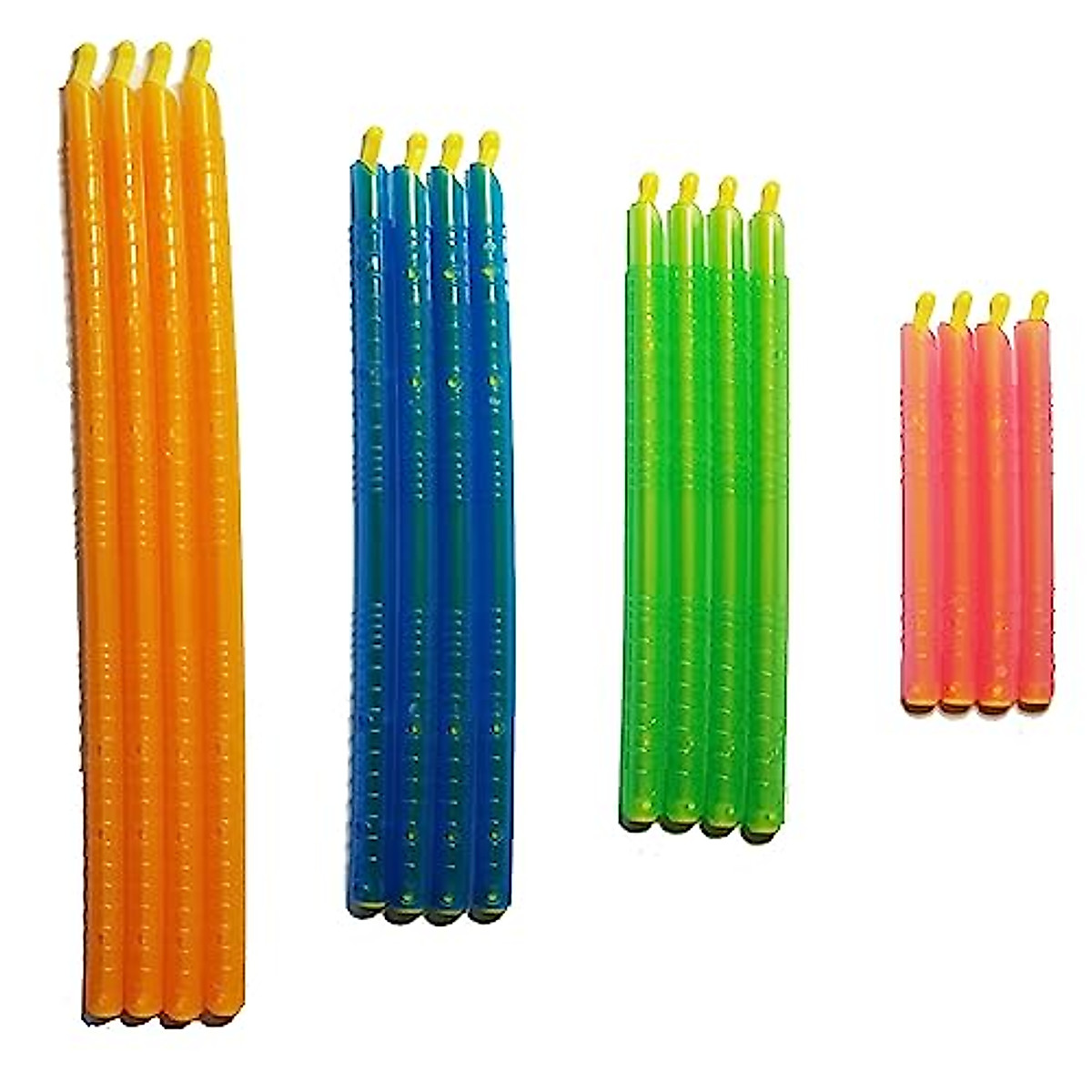 ANCHDO 16pcs Bag Sealer Sticks，4 Lengths，Plastic Bag Sealer Clips Sticks Slide On Bag，Gripstik Bag Sealer Slide Sticks for Food Storage ，Bread and Snack Bags