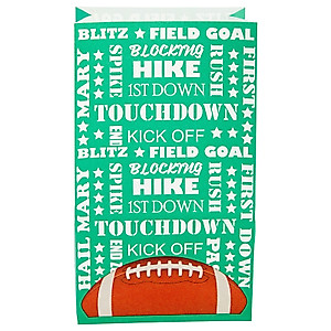 Juvale 36 Pack Football Snack Bags for Kids Sports Birthday Supplies, Party Favors, Treats (5.3 x 8.7 x 3.3 In)