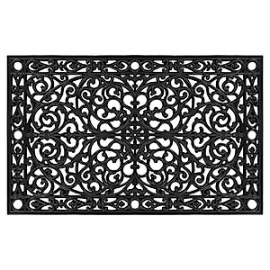 Calloway Mills AZ900223048 Gatsby Rubber Doormat, 30" x 48", Black
