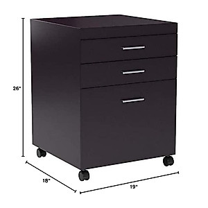 Coaster Furniture Skylar 3-drawer Mobile File Cabinet Cappuccino 800894