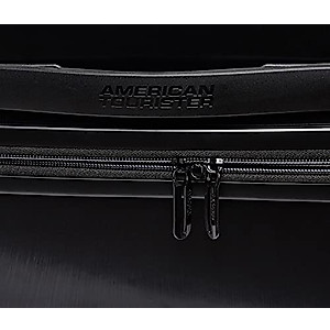 American Tourister Stratum XLT Expandable Hardside Luggage with Spinner Wheels, Jet Black, Carry-On 21-Inch