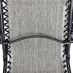 Super Decor Set of 2 Zero Gravity Outdoor Lounge Chairs w/Sunshade + Cup Holder with Mobile Device Slot Adjustable Folding Patio Reclining Chairs W/Canopy+ Snack Tray (Grey)