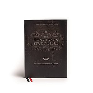 NASB Tony Evans Study Bible, Jacketed Hardcover, Black Letter, Study Notes and Commentary, Articles, Videos, Charts, Easy-to-Read Bible Karmnina Type