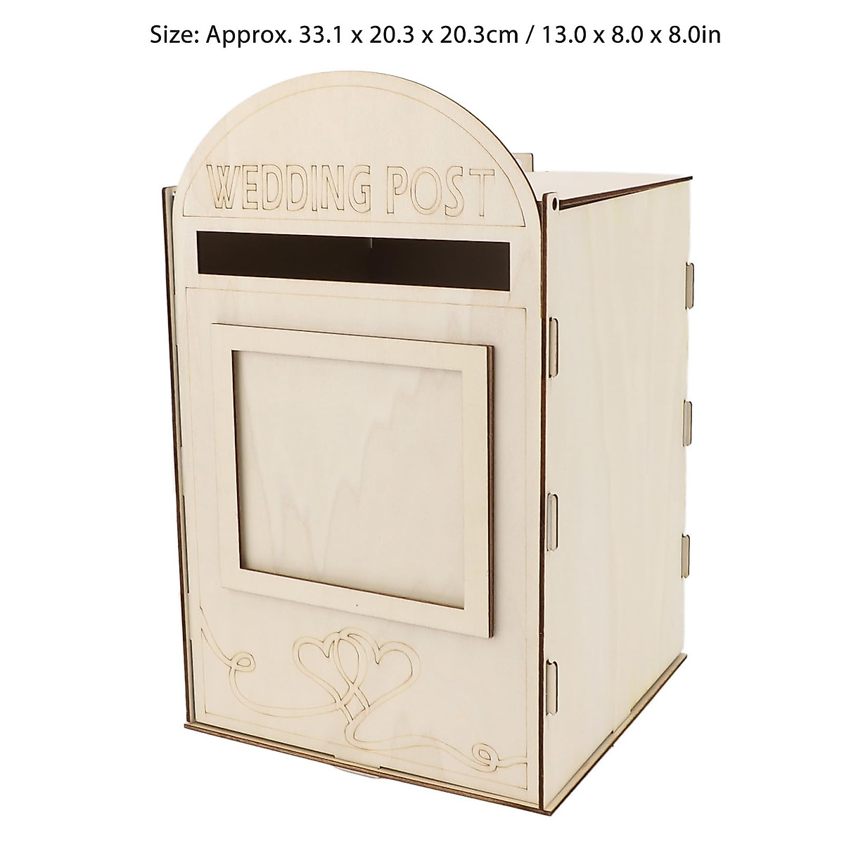 Yoidesu Wooden Wedding Mailbox Post Box, Vintage, Multipurpose Box for Weddings, Parties, Anniversaries, Graduations and Baby Showers,33.1 x 20.3 x 20.3cm (JM01617)