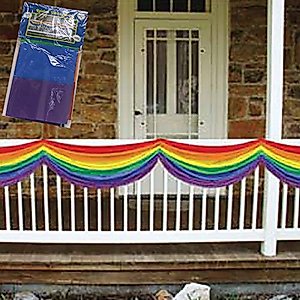 Rainbow Fabric Bunting Party Accessory (1 count) (1/Pkg)