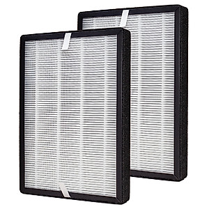 Lhari 2-Pack True HEPA GL-FS32 Filter, Compatible with MOOKA/KOIOS GL-FS32 + AZEUS GL-FS32 Air Purifier, 3-in-1 H13 True HEPA Removes Dust and VOCs, 2-Pack