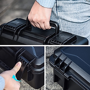 HeiyRC Waterproof Hard Case Compatible with Oculus Quest 2 VR Gaming Headset Controller Storage Travel Carrying Case Hardshell Box with Pre-Cut EVA Foam