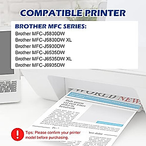 DOUBLE D LC3029 XXL Compatible Replacement for Brother LC3029 LC3029XXL Ink Cartridges for MFC-J5830DW MFC-J5830DWXL MFC-J5930DW MFC-J6535DW MFC-J6535DWXL MFC-J6935DW (2Black,2Cyan,2Magenta,2Yellow)