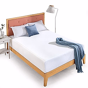 Zinus Shalini Platform, Queen, Sage Grey & ZINUS 12 Inch Green Tea Cooling Gel Memory Foam Mattress/Cooling Gel Foam/Pressure Relieving/CertiPUR-US Certified/Bed-in-a-Box, Queen