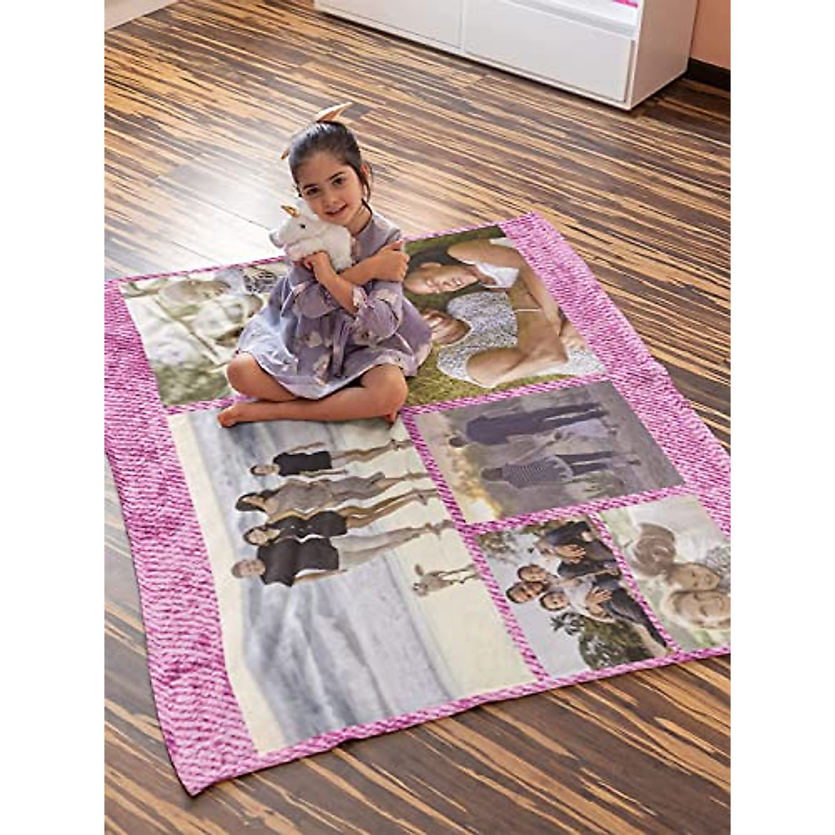 Customized Blankets with Photos – Personalized Photo Blankets for Family, Birthday, Anniversary – Soft Fleece Picture Collage Blanket (Best Dad Ever)