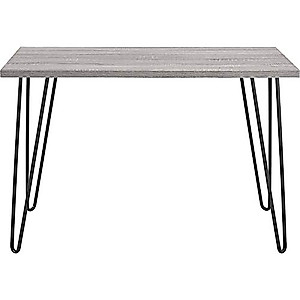 Ameriwood Home Owen Retro Desk with Metal Legs Weathered Oak