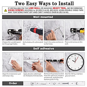 5 Racks and 4 Hooks Mop and Broom Holder Wall Mount, Broom Organizer Storage Tool Racks Stainless Steel Heavy Duty Hooks Self Adhesive Solid Non-slip for Home Kitchen Garden Laundry Garage