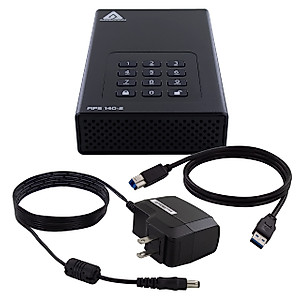 Apricorn 16TB Aegis Desktop Padlock FIPS 140-2 Validated 256-Bit Encrypted Hard Drive (ADT-3PL256F-16TB)