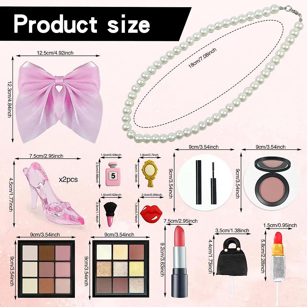 15PCS Makeup Cake Toppers Makeup Cake Decorations Birthday Cake Decorations Bridal Shower Cake Topper Makeup Birthday Party Supplies