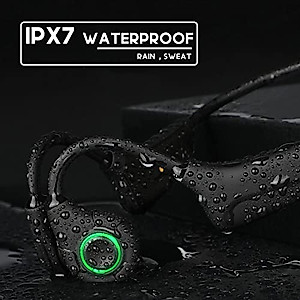 ESSONIO Bone Conduction Headphones Open Ear Headphones Bluetooth Headphones with Microphone IPX7 Waterproof Headphones Wireless Headphones for Sport Open Ear with 32G Memory