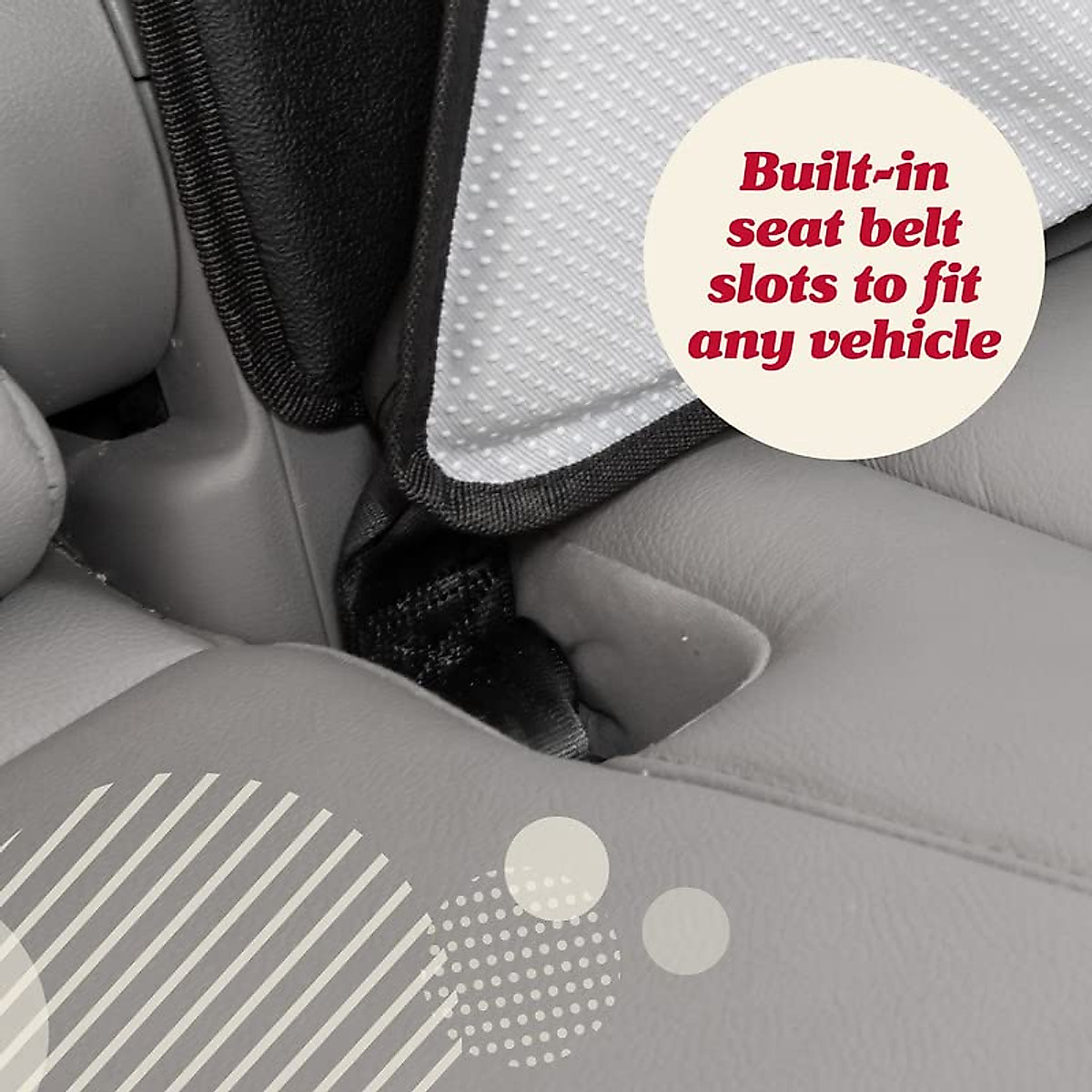 Lusso Gear Car Seat Protector: Thick Waterproof Pad, Non-Slip Durable Rubber Backing, Universal Fit, Compatible with Leather or Fabric, Driver or Passenger Seats, Adjustable Headrest Strap (Black)