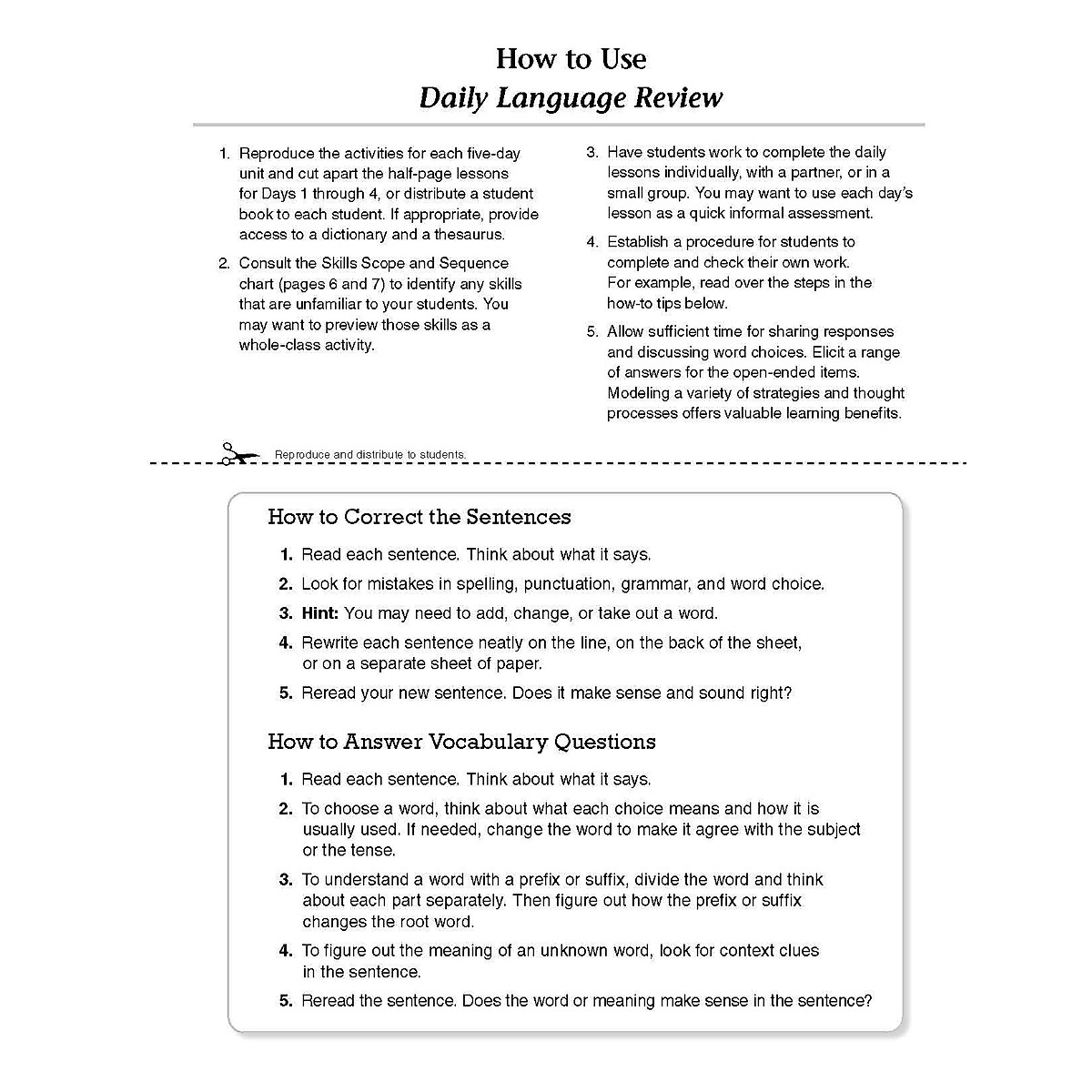 Evan-Moor Daily Language Review, Grade 7 Actvities Homeschooling & Classroom Resource Workbook, Reproducible Worksheets, Teacher Edition, Daily Practice, Skills Assessment, Grammar, Punctuation