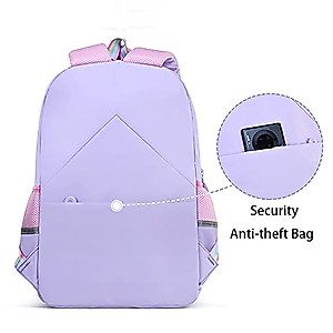 Pink Unicorn Backpack Large Capacity Waterproof Bookbag Multifunction Casual Daypack Laptop Travel Bag For Teens