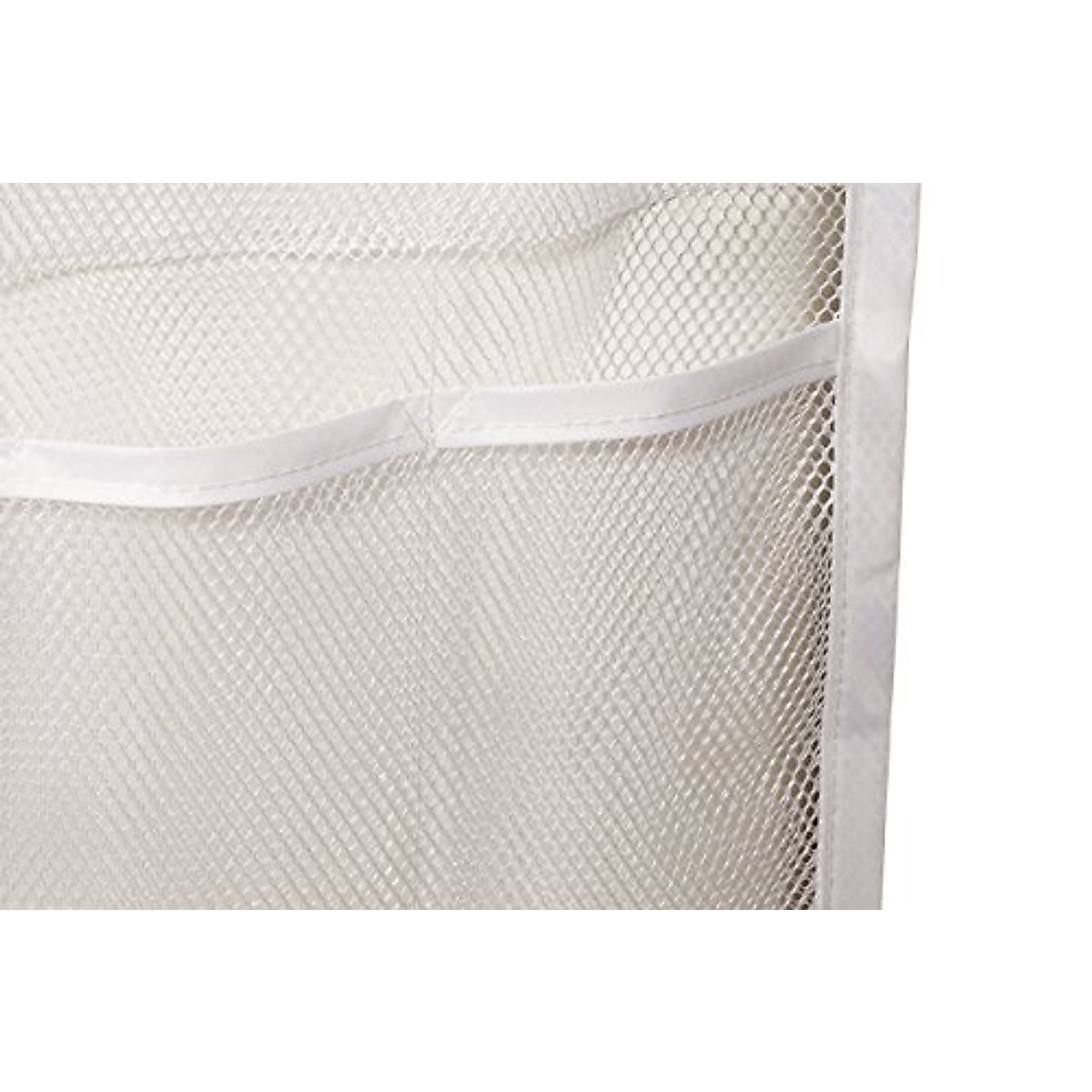 Shower Curtain Bathroom Organizer -9 Pockets- Perfect for Organizing Your Home Bath. Organize Your Toiletries and kid’s Toys in Nine Durable Deep Mesh Pockets. Hang on Existing Shower Curtain Rings.