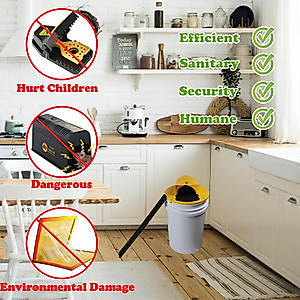 3 Pack Mouse Trap Bucket Flip Lid without Bucket, Reusable Rat Trap for Bucket 5 Gallon, Anti-Escape Mice Trap Bucket, Auto Reset Humane Mouse Trap for Indoor Outdoor Usage