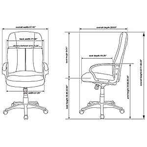 Lorell Executive Chair, High-Back, Black
