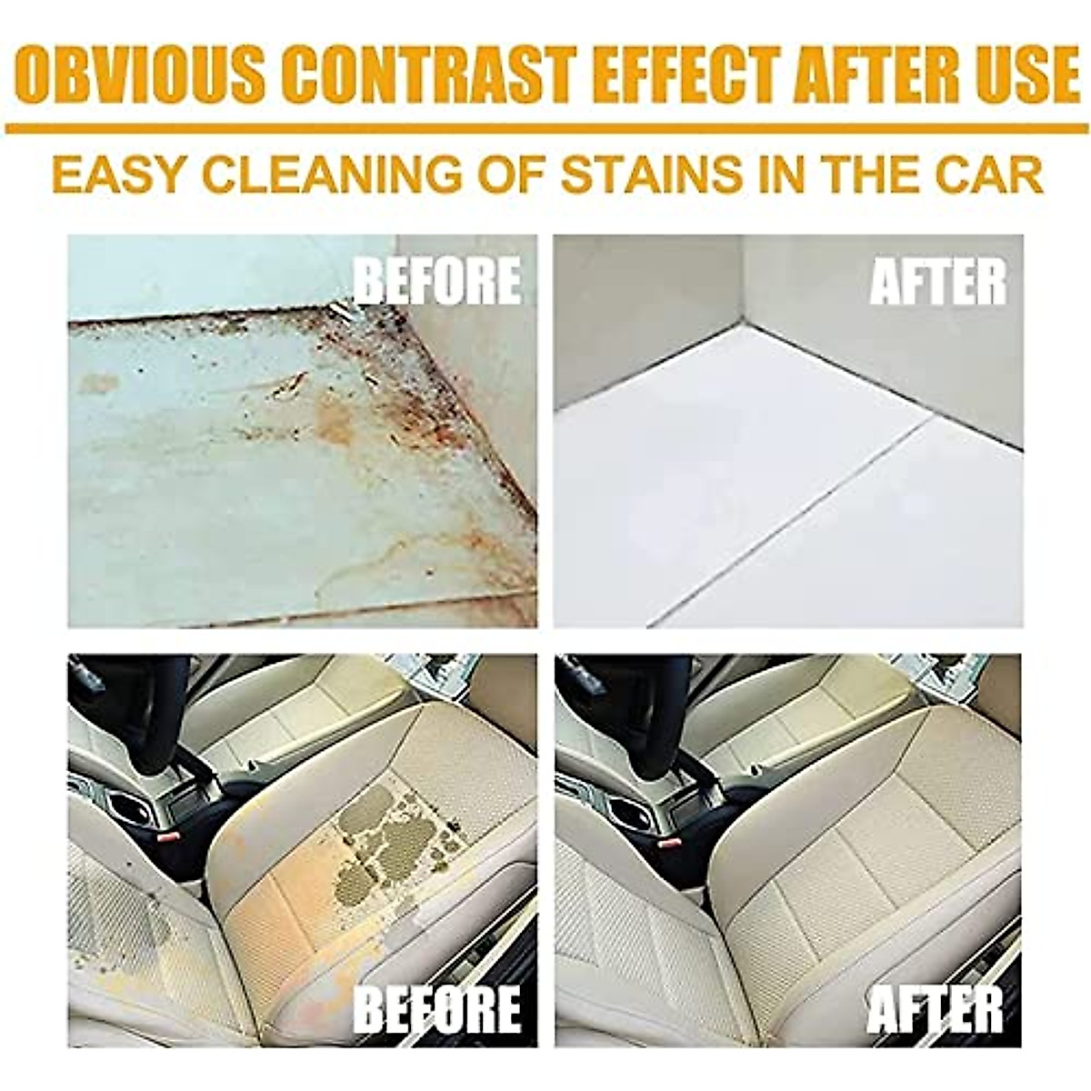 Car Magic Foam Cleaner, Foam Cleaner All Purpose, Foam Cleaner for Car and House Lemon Flavor, Powerful Stain Removal Kit Foam Cleaner for Car, Kitchen, Bathroom, ect (30ml, 2Pcs)