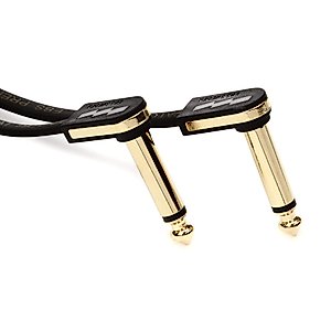 EBS PG-58 Premium Gold Flat Patch Cable - 22.83" Angle-... (2-pack) Value Bundle
