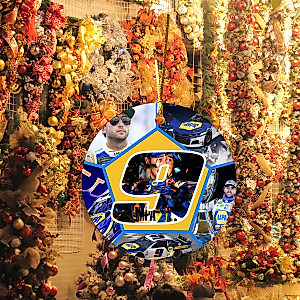 Christmas Tree Ornaments Circle Chase Acrylic Elliott Family New Year 9 Decor X-mas for Friends Birthday