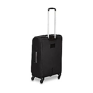 Amazon Basics 3 Piece Softside Carry-On Spinner Luggage Suitcase Set -Telescoping Handles, Black